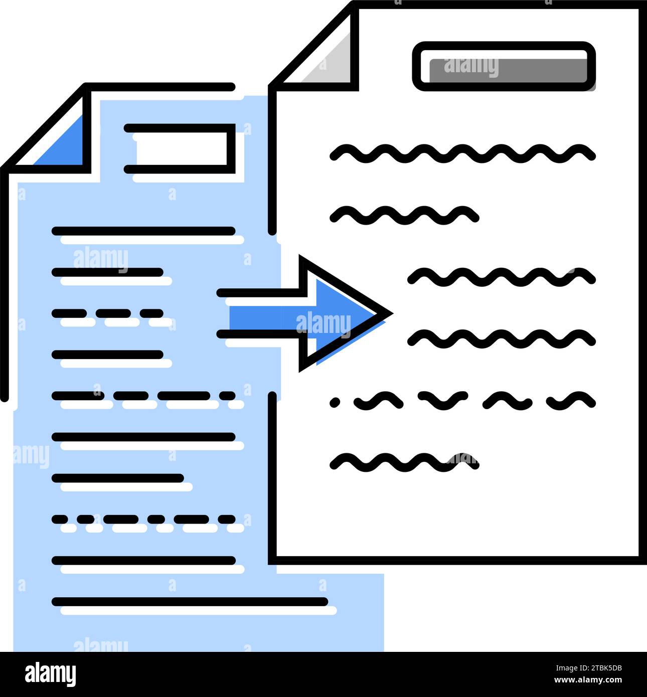 plain language technical writer color icon vector illustration Stock ...