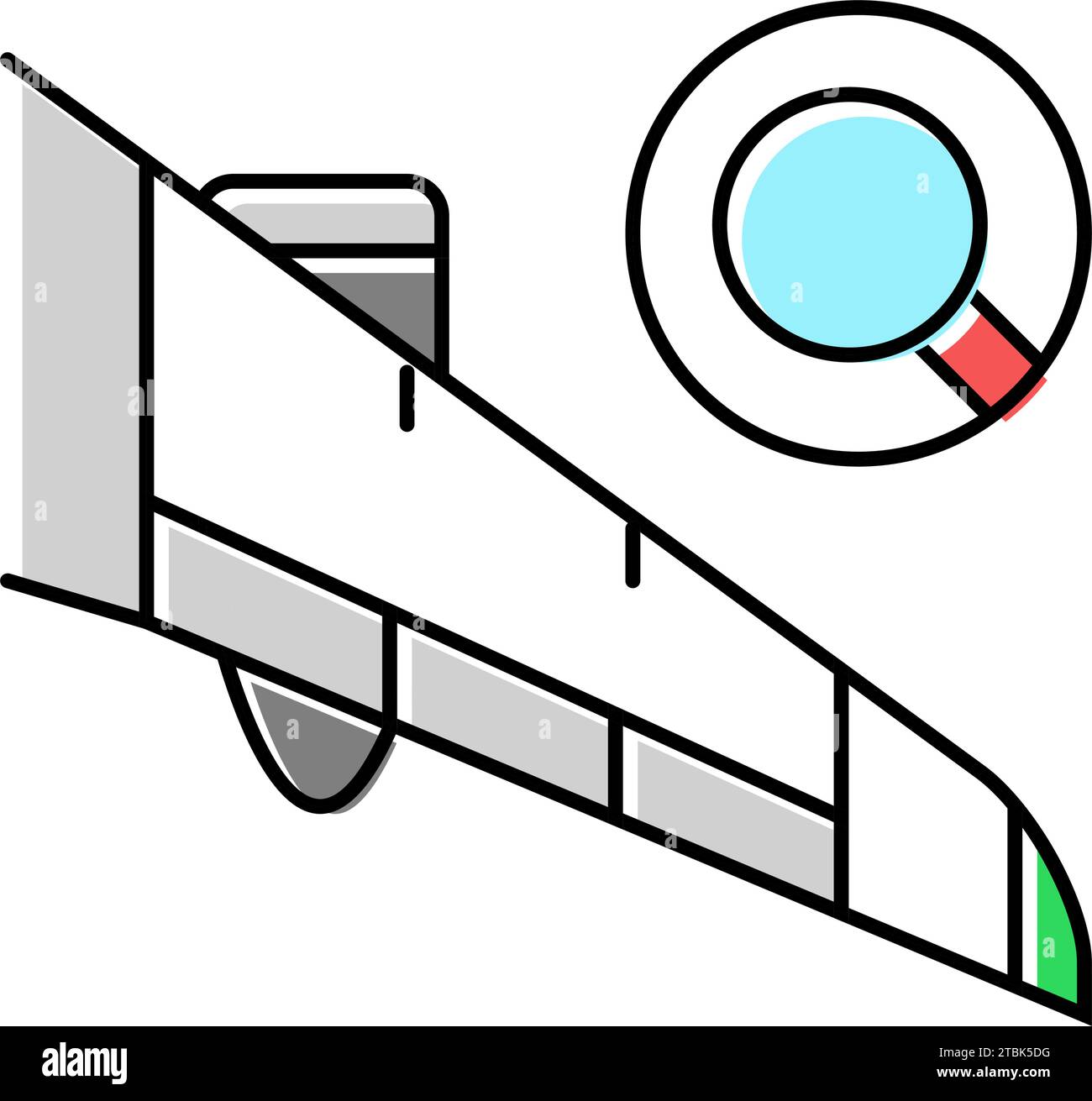 wing inspection aircraft color icon vector illustration Stock Vector ...