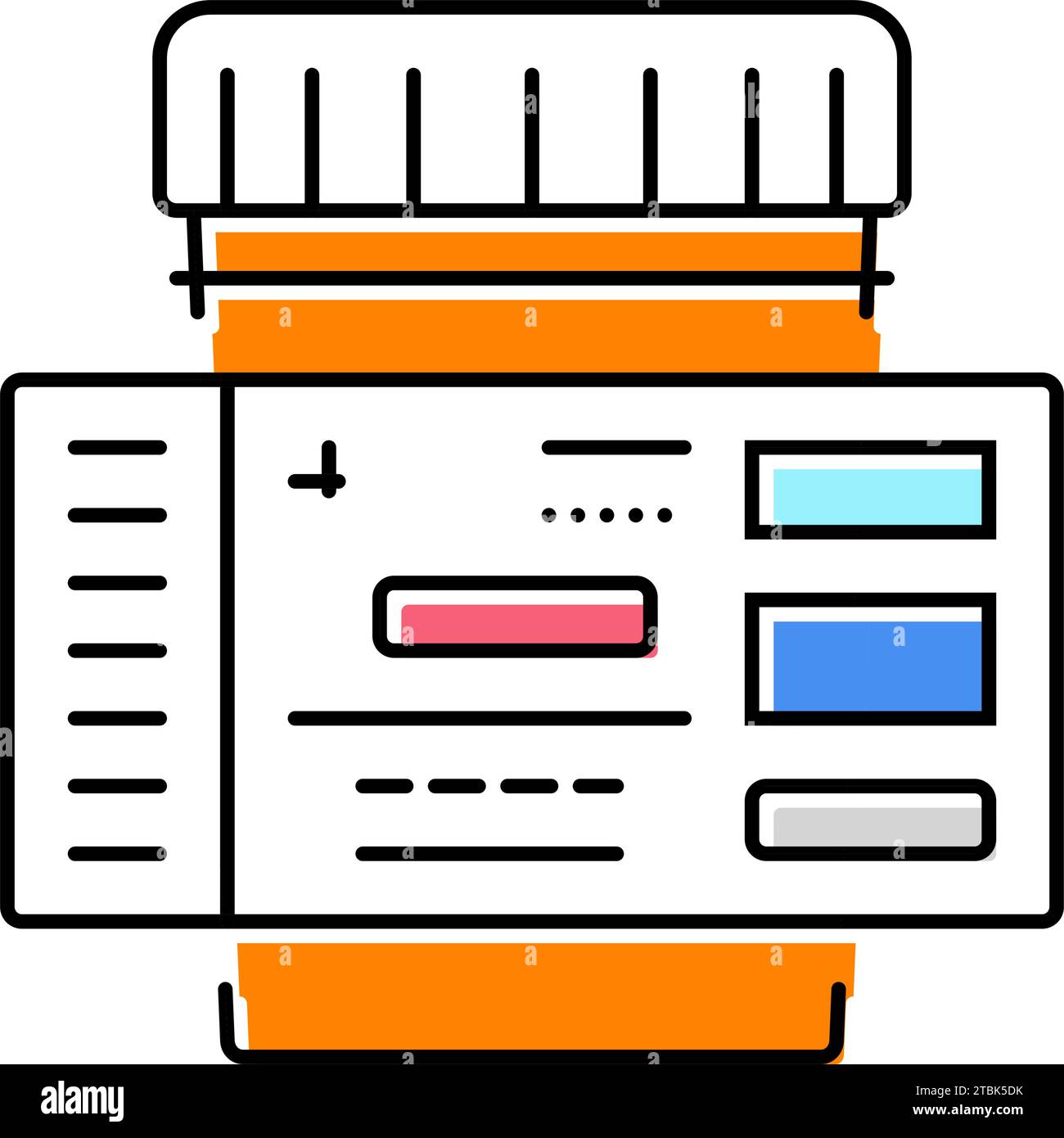 prescription label pharmacist color icon vector illustration Stock ...