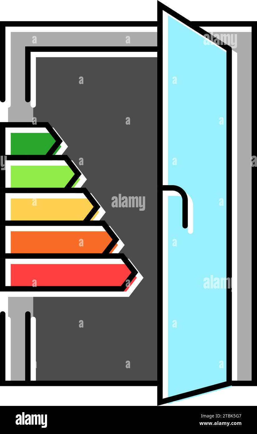 doors energy efficient color icon vector illustration Stock Vector ...