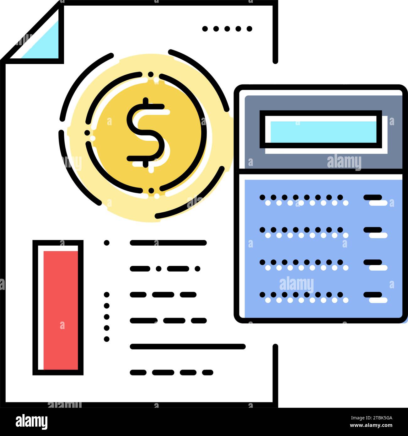 financial guidance color icon vector illustration Stock Vector Image ...