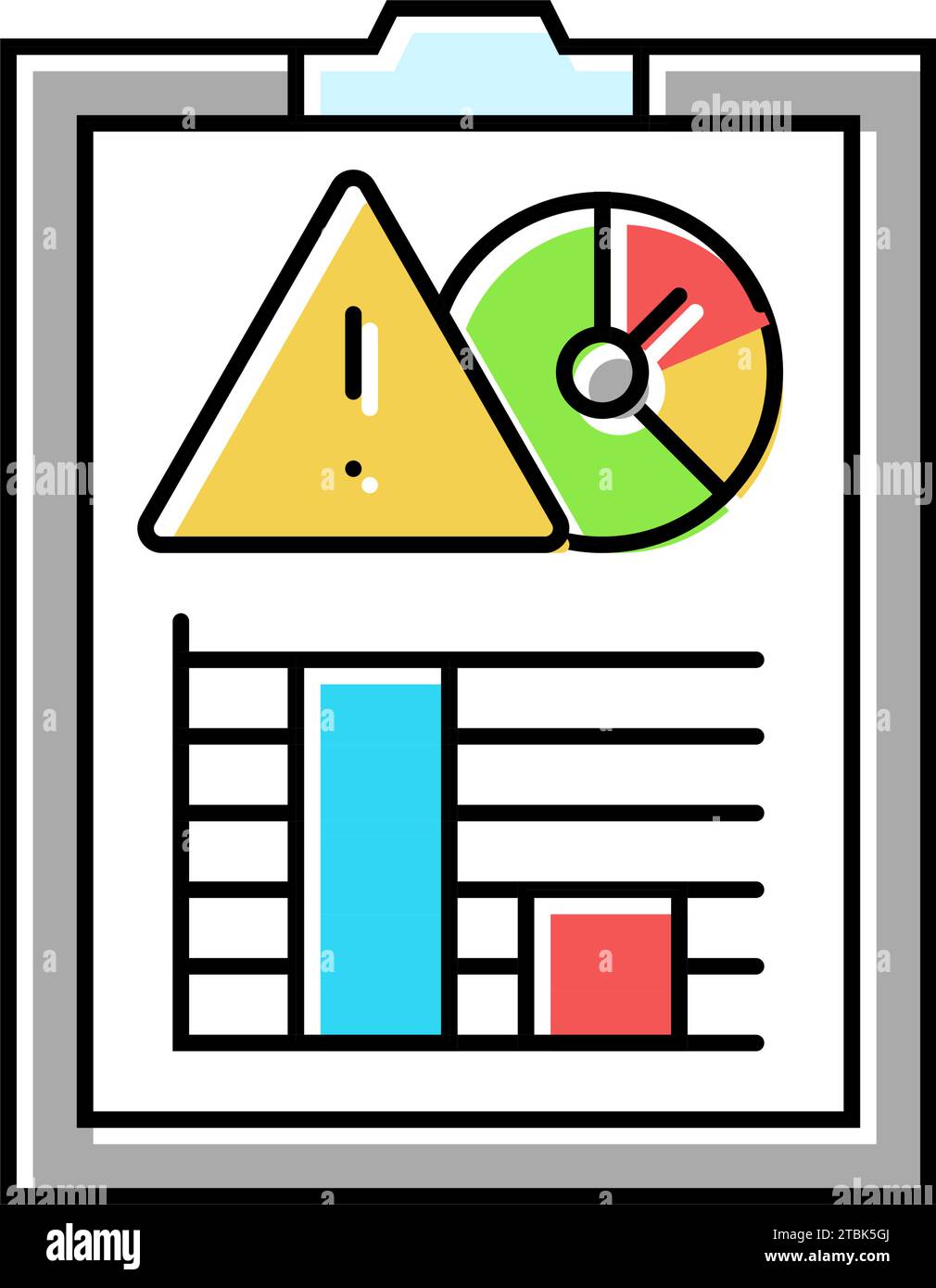 reporting risk color icon vector illustration Stock Vector Image & Art ...