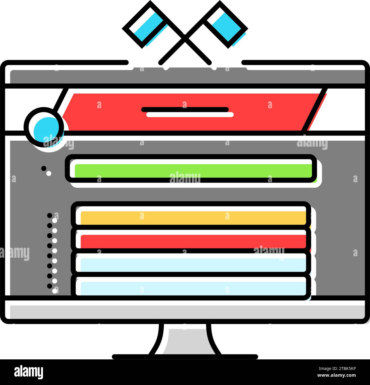 community game development color icon vector illustration Stock Vector ...