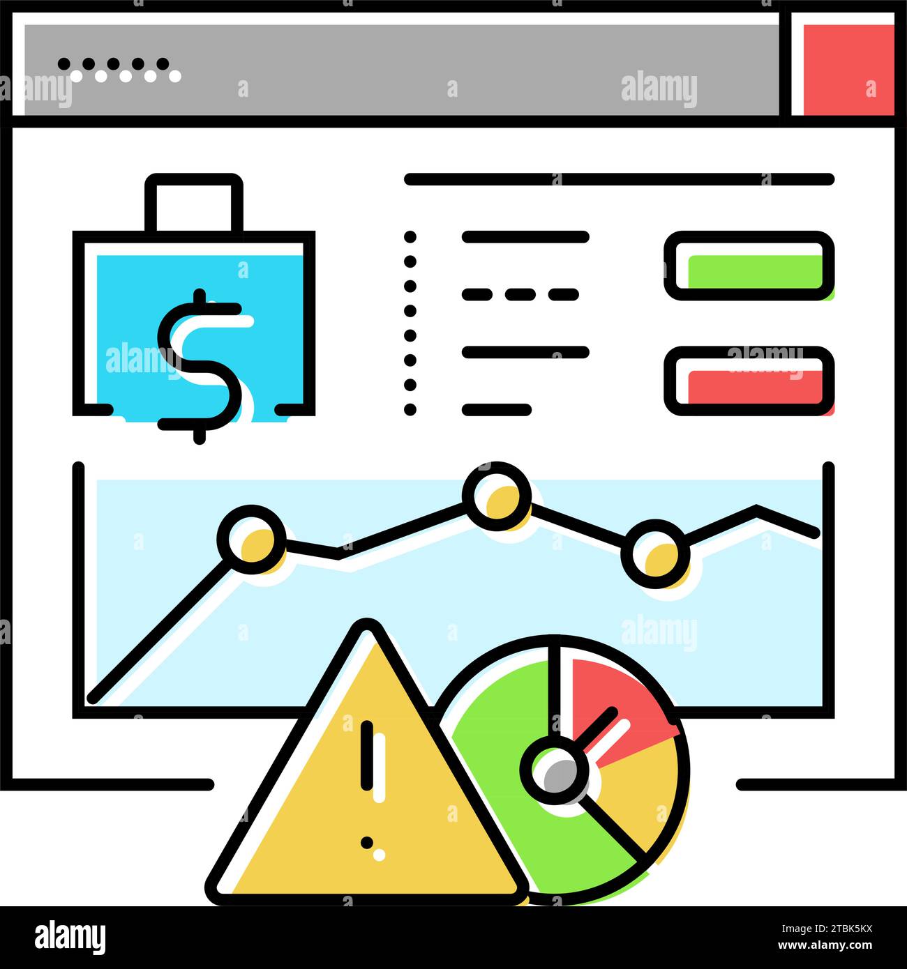 metrics risk color icon vector illustration Stock Vector Image & Art ...