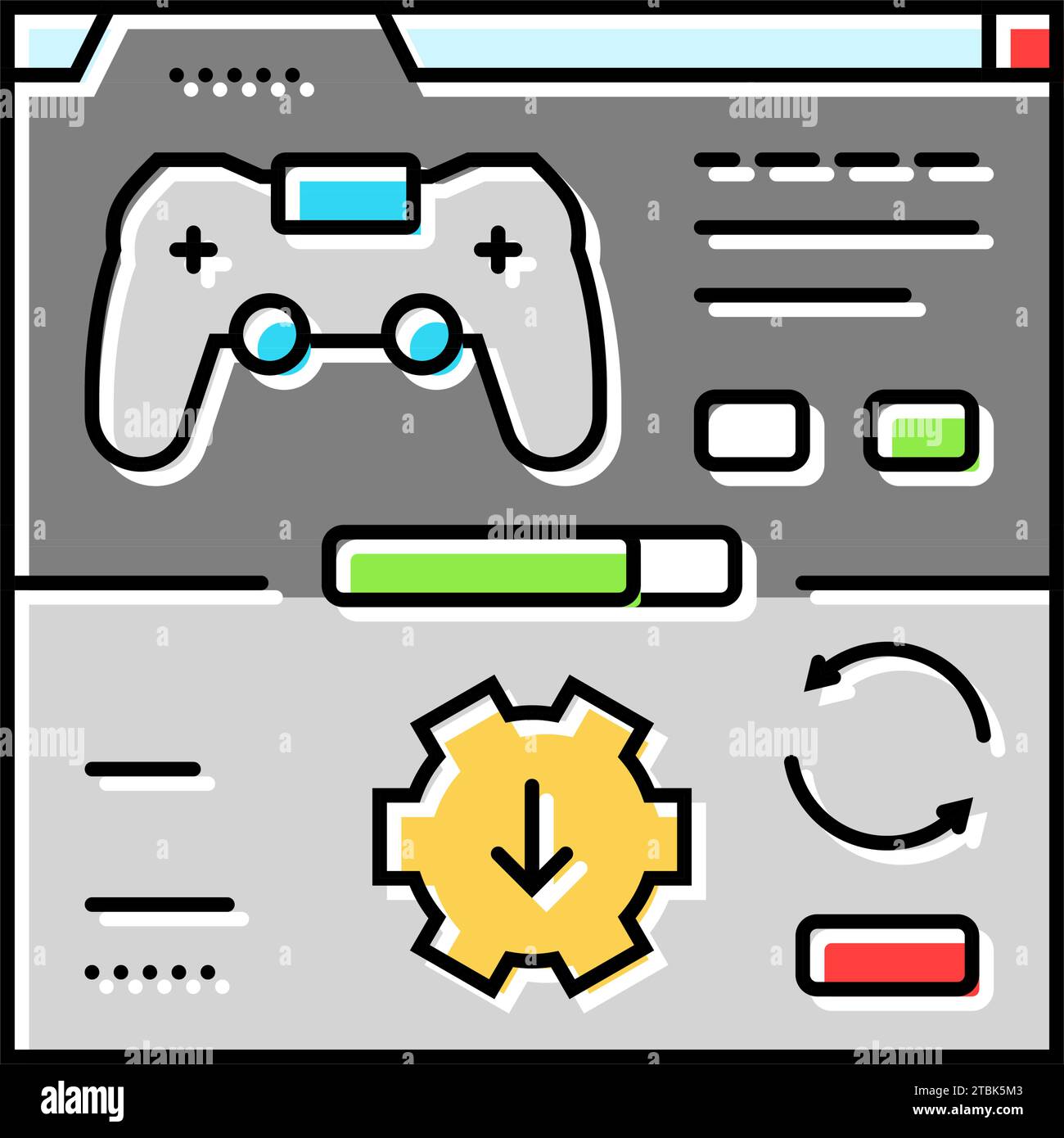 updates game development color icon vector illustration Stock Vector ...