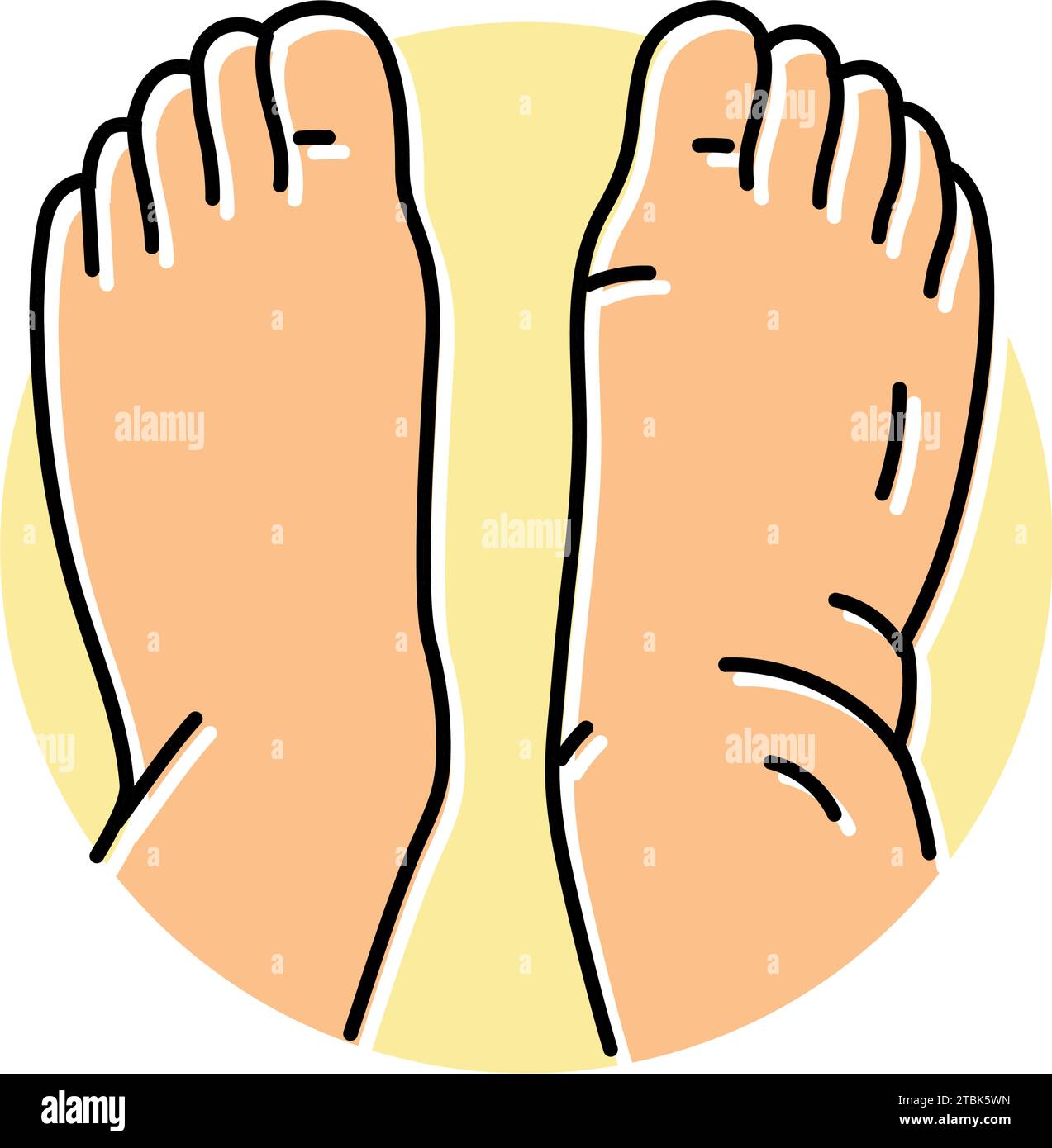 swollen ankles feet disease symptom color icon vector illustration Stock Vector Image & Art - Alamy