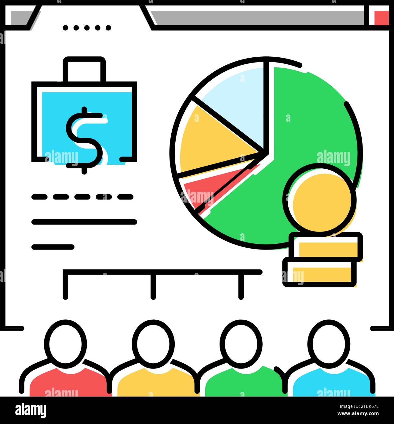 payroll processing color icon vector illustration Stock Vector Image ...