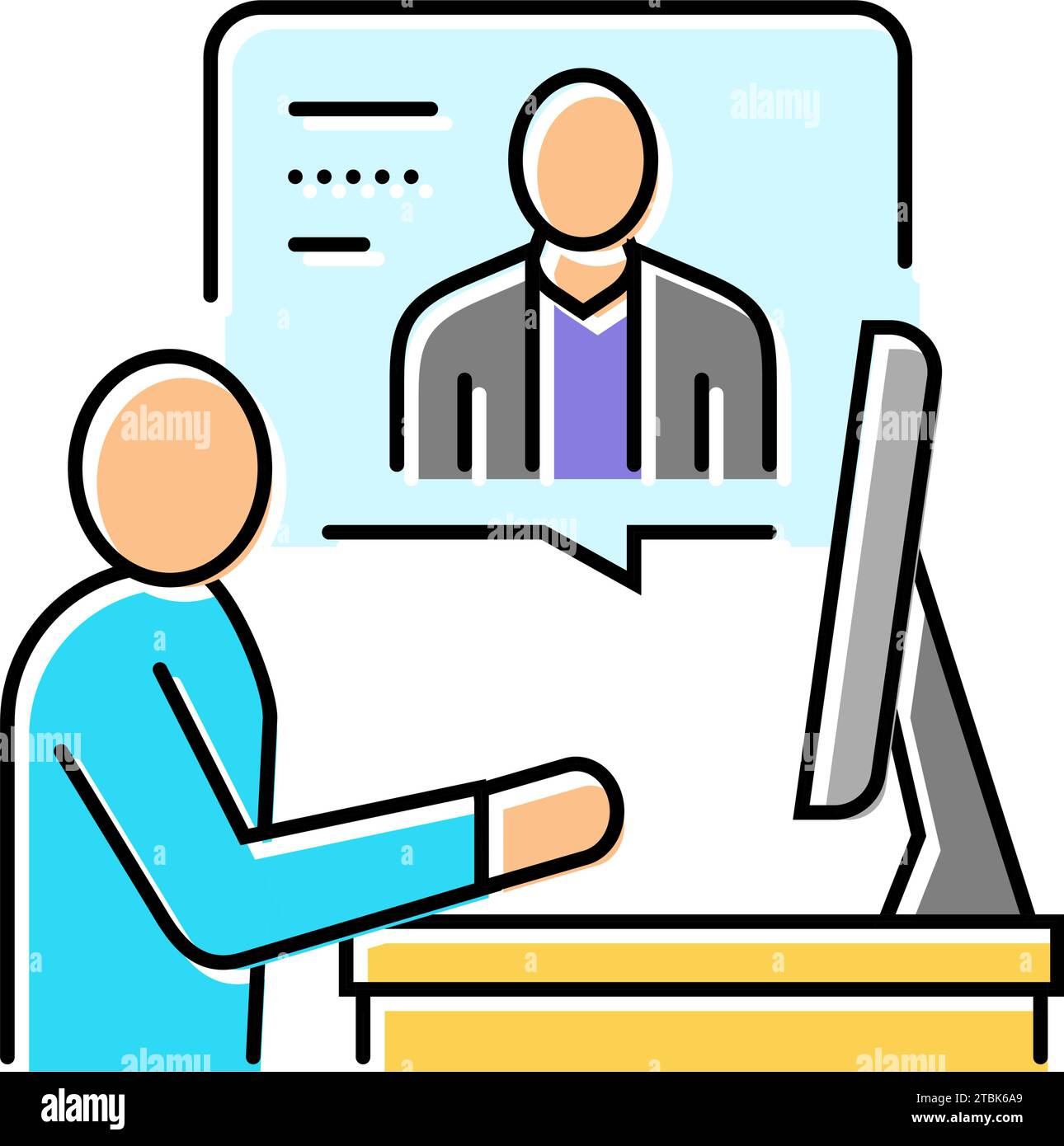 personalized learning online learning platform color icon vector ...