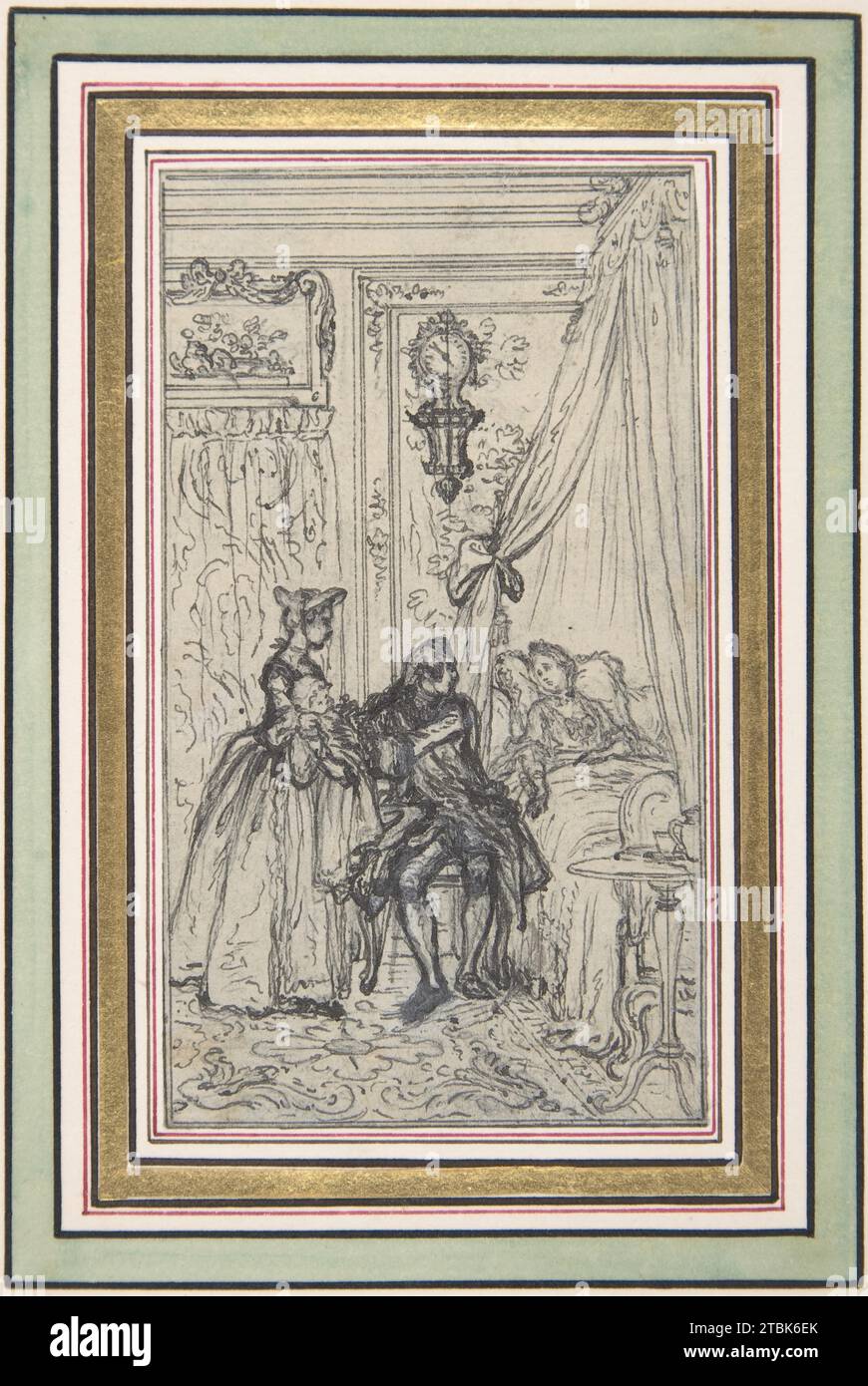 Study for a frontispiece for "Histoire de Miss Jenny" 1944 by Hubert ...