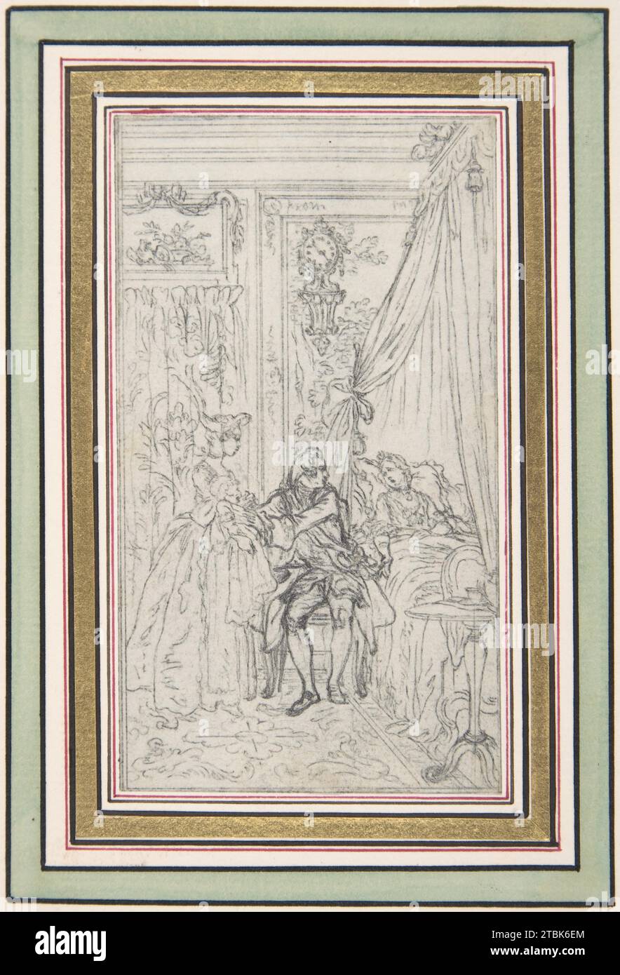 Study for a frontispiece for "Histoire de Miss Jenny" 1944 by Hubert ...