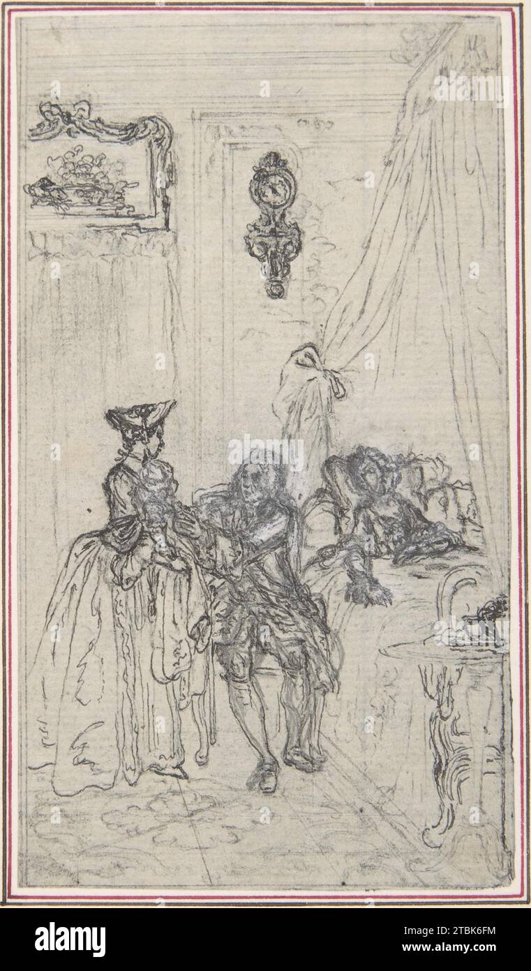 Study for a frontispiece for "Histoire de Miss Jenny" 1944 by Hubert ...