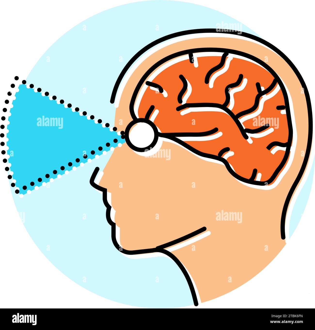 visual perception occupational therapist color icon vector illustration ...