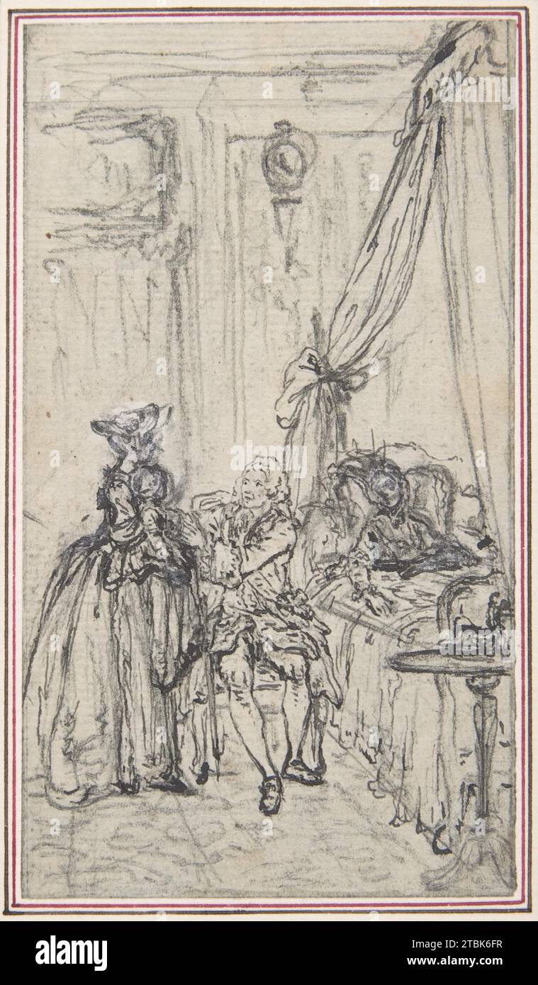 Study for a frontispiece for "Histoire de Miss Jenny" 1944 by Hubert ...