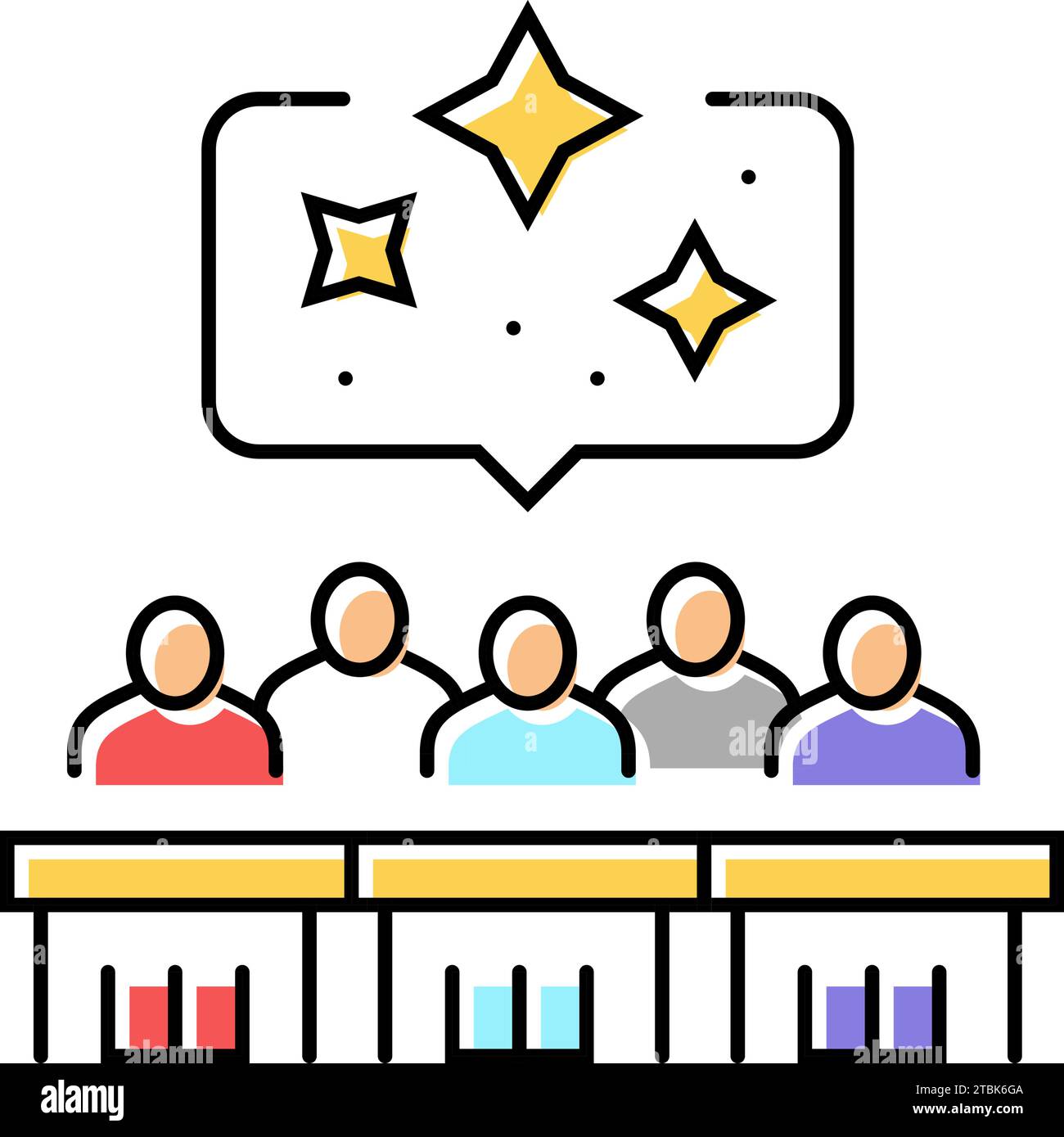 group activities primary school color icon vector illustration Stock ...