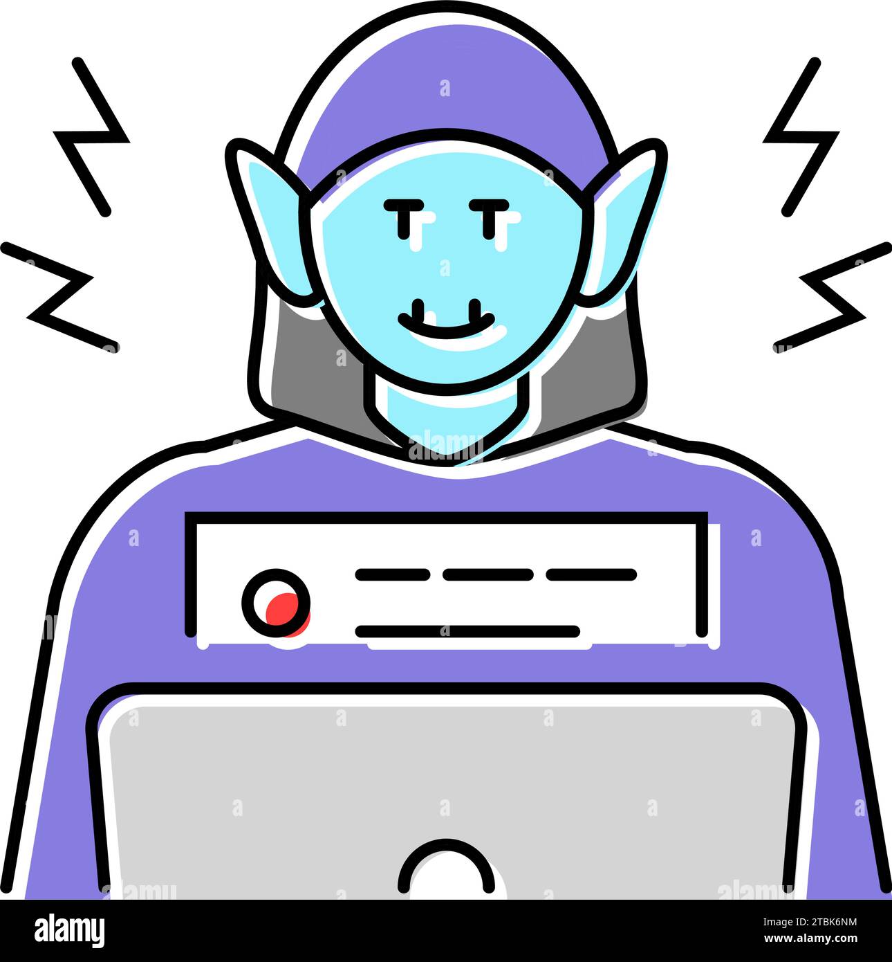 trolling cyberbullying color icon vector illustration Stock Vector ...