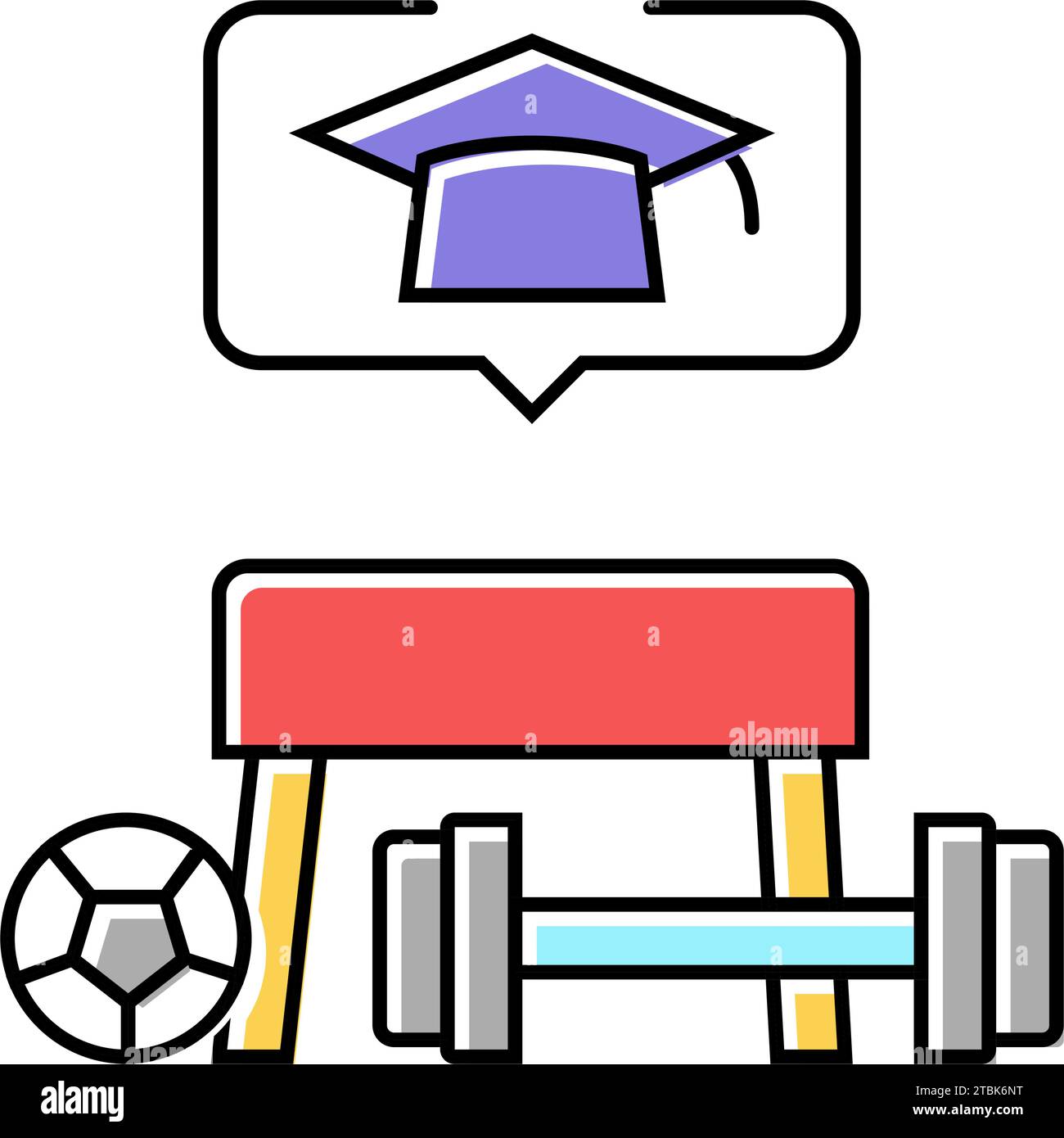physical education primary school color icon vector illustration Stock ...