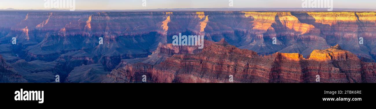 Panoramic photograph of the spectacular Grand Canyon, taken from remote ...