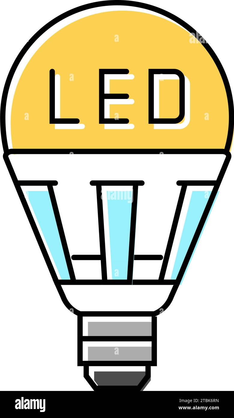 led lighting energy color icon vector illustration Stock Vector Image ...