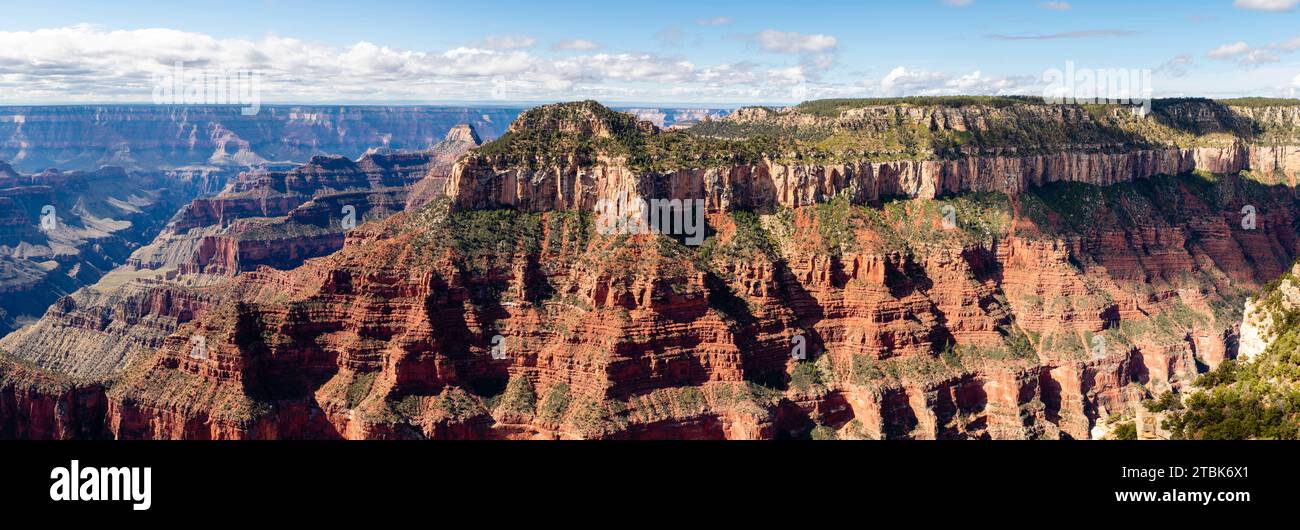 Panoramic photograph of the spectacular Grand Canyon, taken from the ...