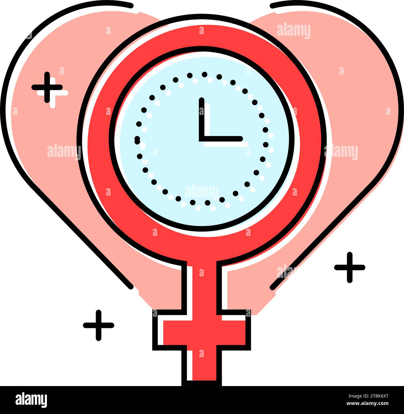 Menopause Care Gynecologist Color Icon Vector Illustration Stock Vector