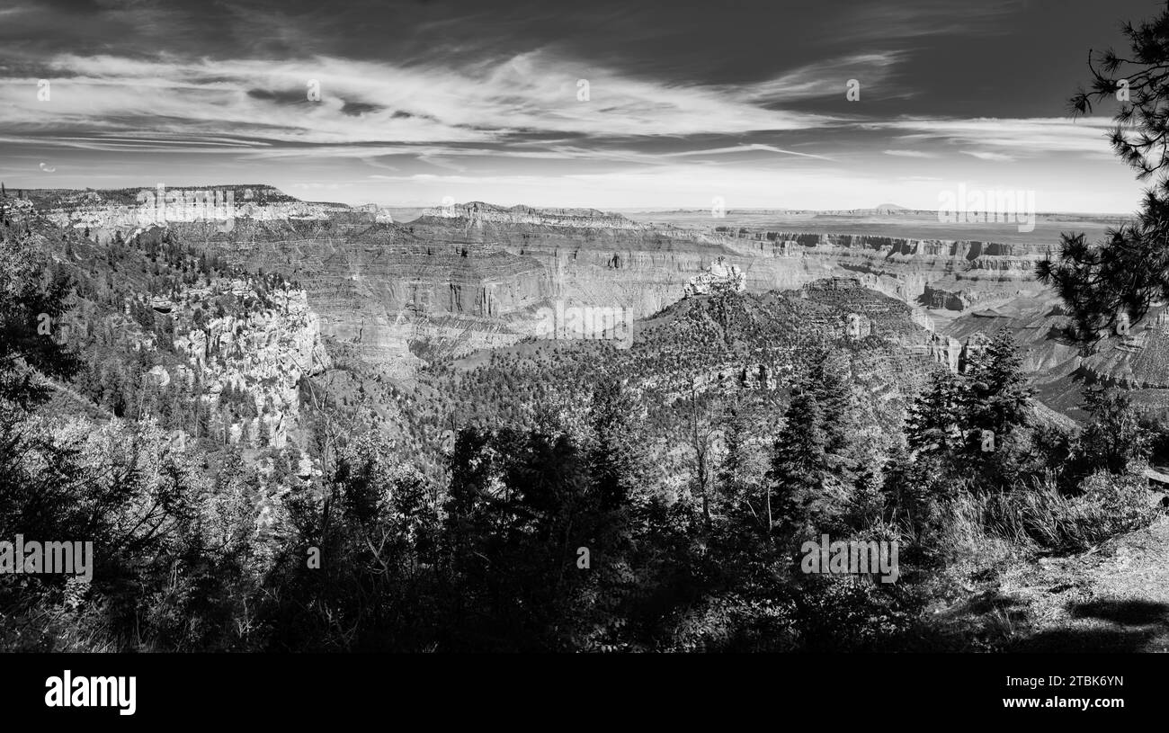 Panoramic photograph from the Vista Encantada Overlook, North Rim ...