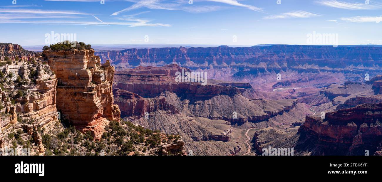 Panoramic photograph from the Walhalla Overlook, North Rim. Grand ...