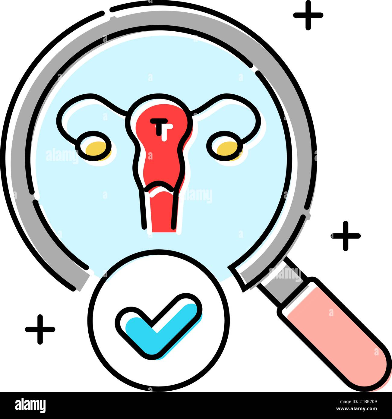 Gynecological Exam Gynecologist Color Icon Vector Illustration Stock