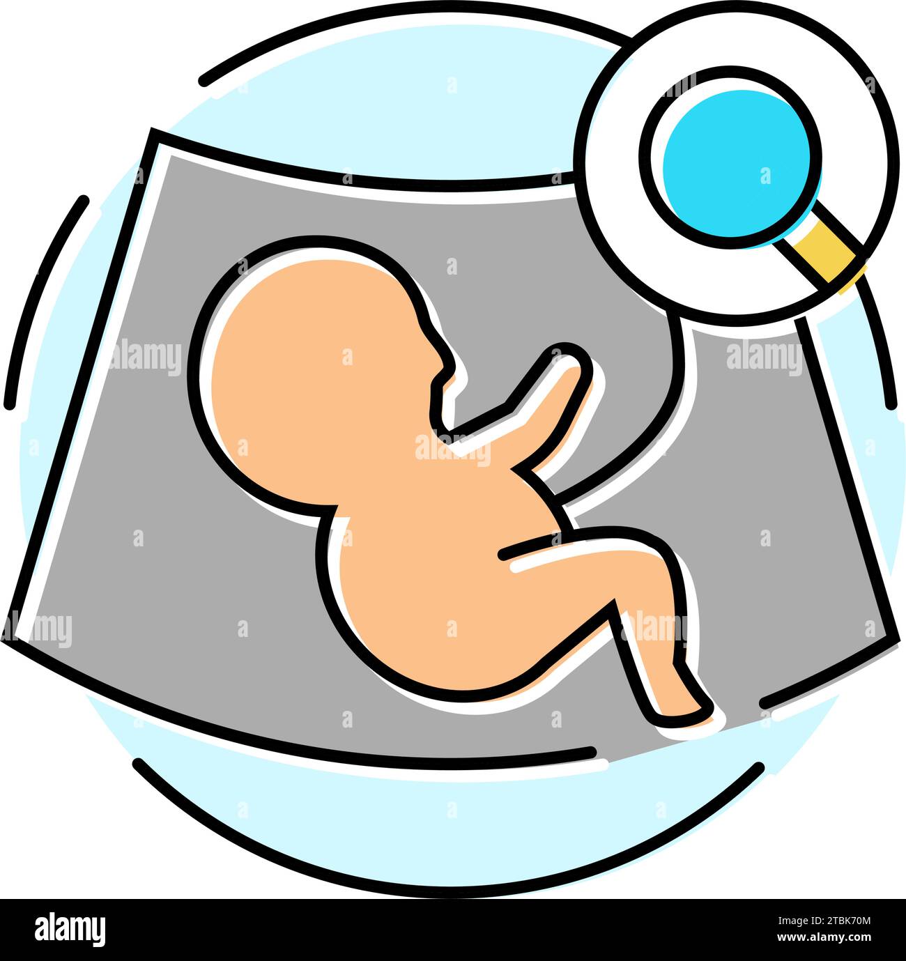 fetal monitoring gynecologist color icon vector illustration Stock ...