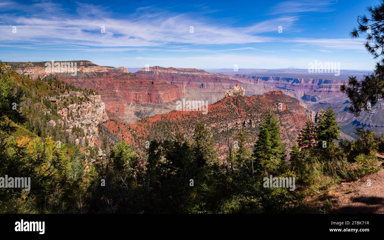 Panoramic photograph from the Vista Encantada Overlook, North Rim ...