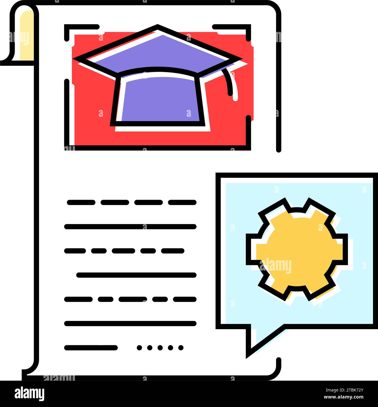 thesis guidance college teacher color icon vector illustration Stock ...