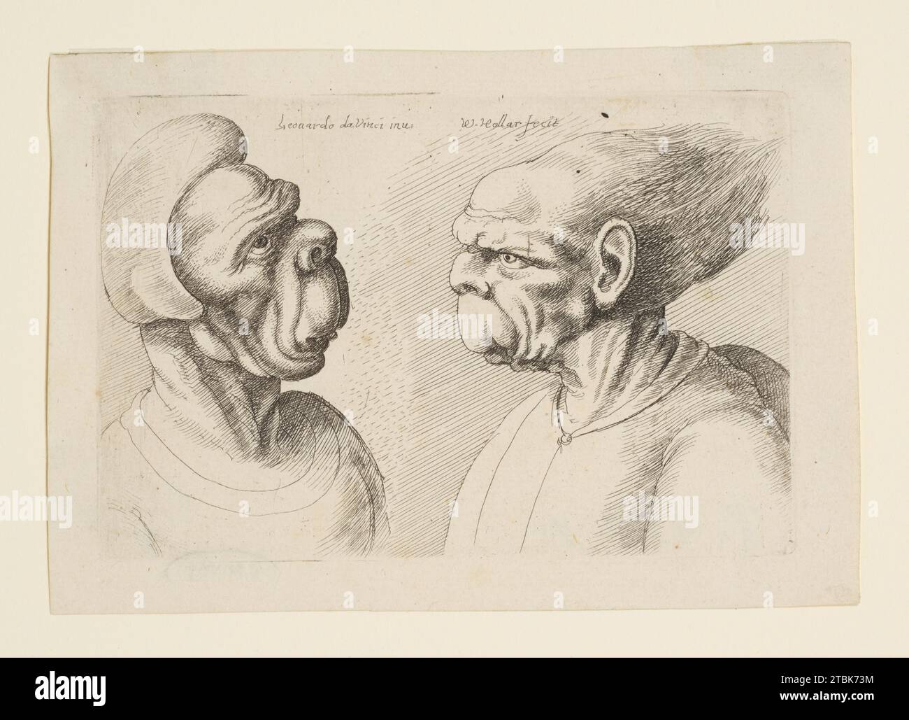 Two Deformed Heads with Very Long Upper Lips 2022 by Leonardo da Vinci ...