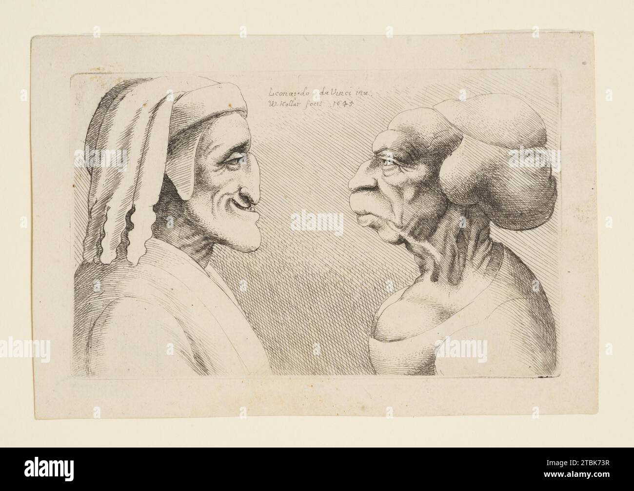 Two Deformed Heads Facing Inwards 2022 by Leonardo da Vinci Stock Photo ...