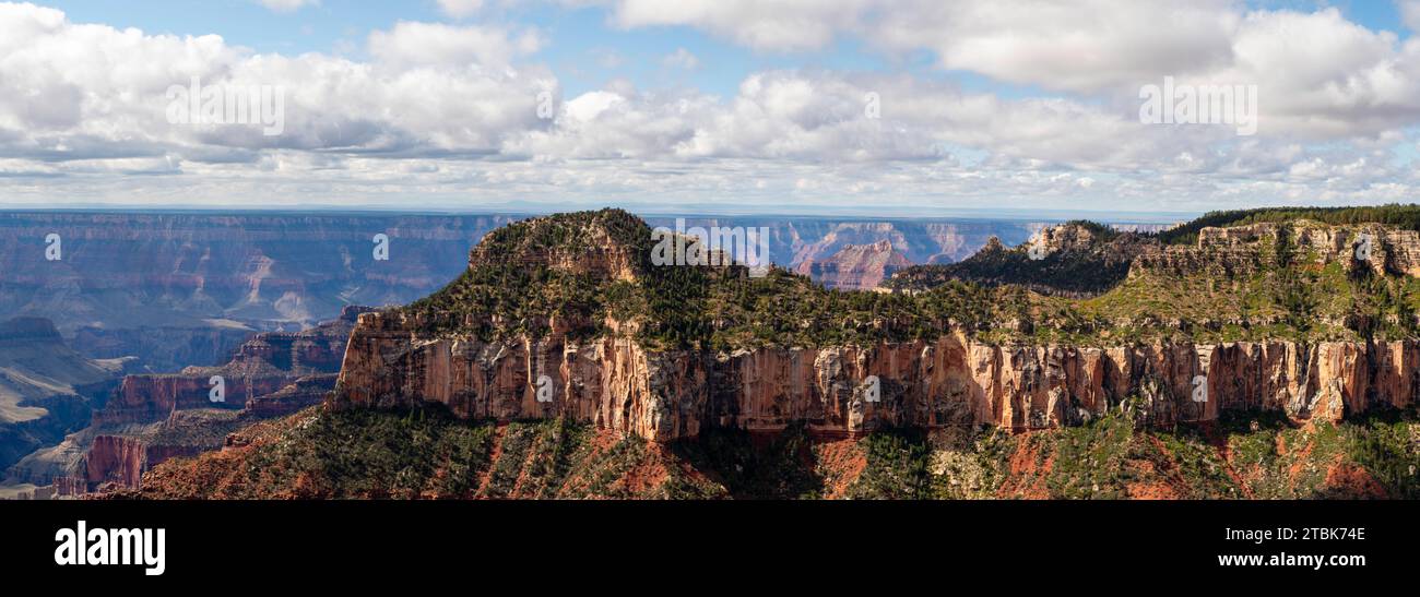 Panoramic photograph of the spectacular Grand Canyon, taken from the ...