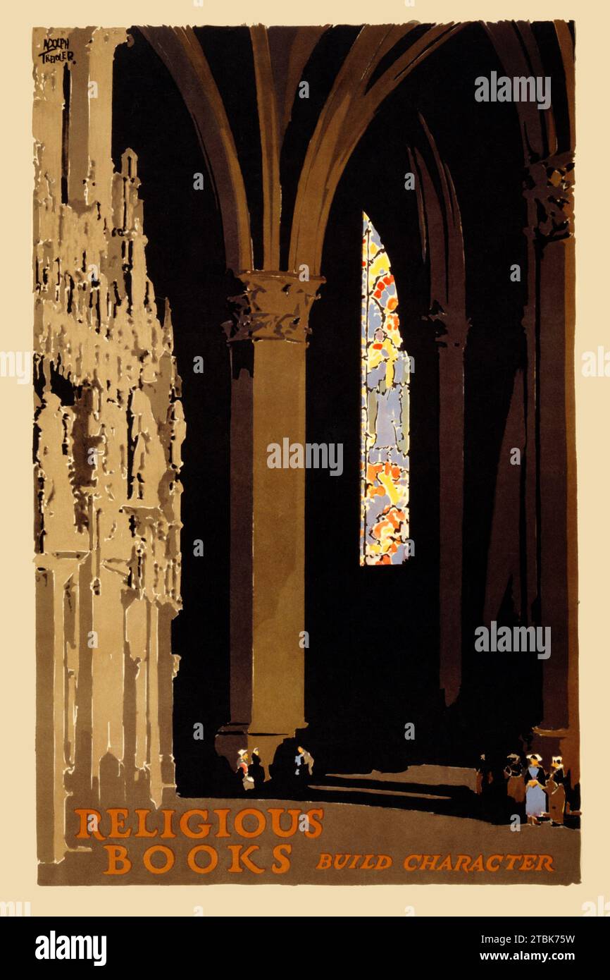 "Religious books build character by Adolph Treidler. Poster showing ...