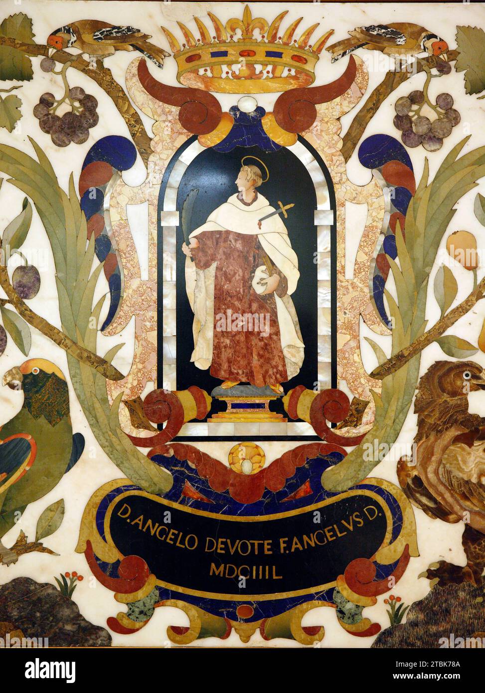 Italy Modena Galleria Estense - Altar frontal with Saint Angelo Toma ...