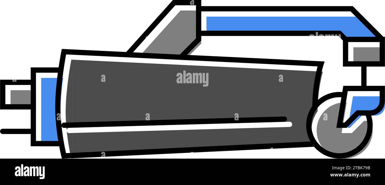grading blade construction vehicle color icon vector illustration Stock ...