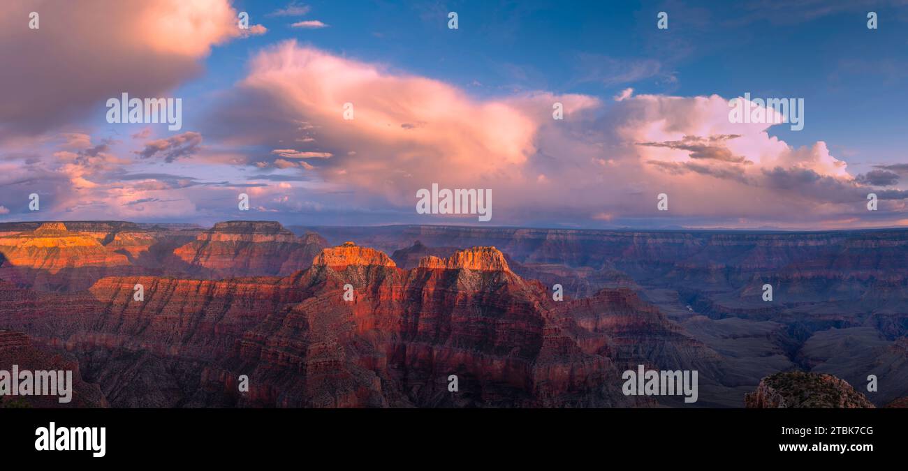 Panoramic photograph of the spectacular Grand Canyon, taken from remote ...