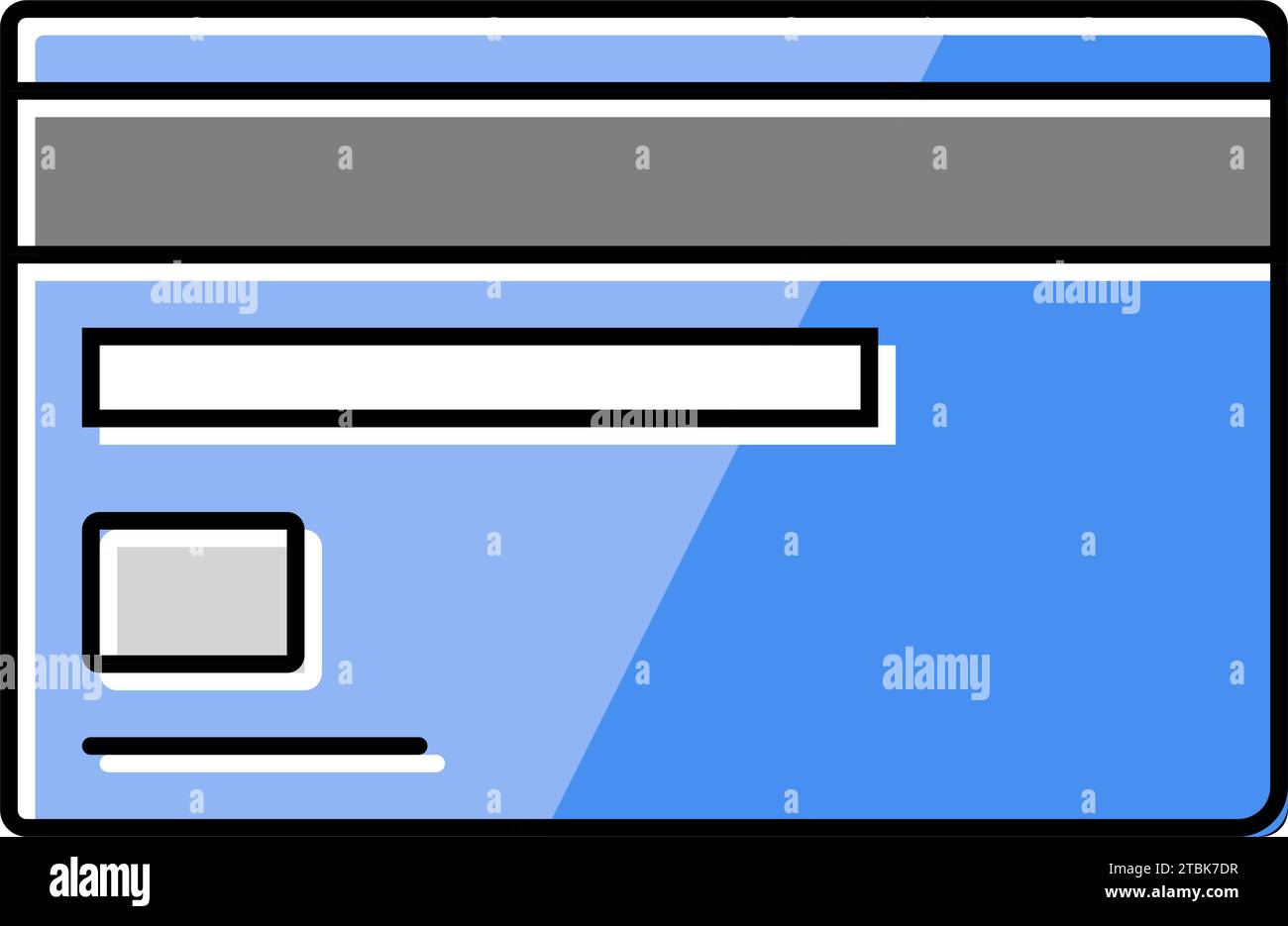 credit card back bank payment color icon vector illustration Stock ...