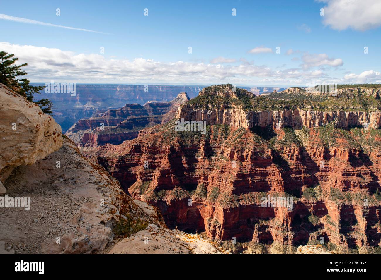 Photograph of the spectacular Grand Canyon, taken from the Bright Angel ...