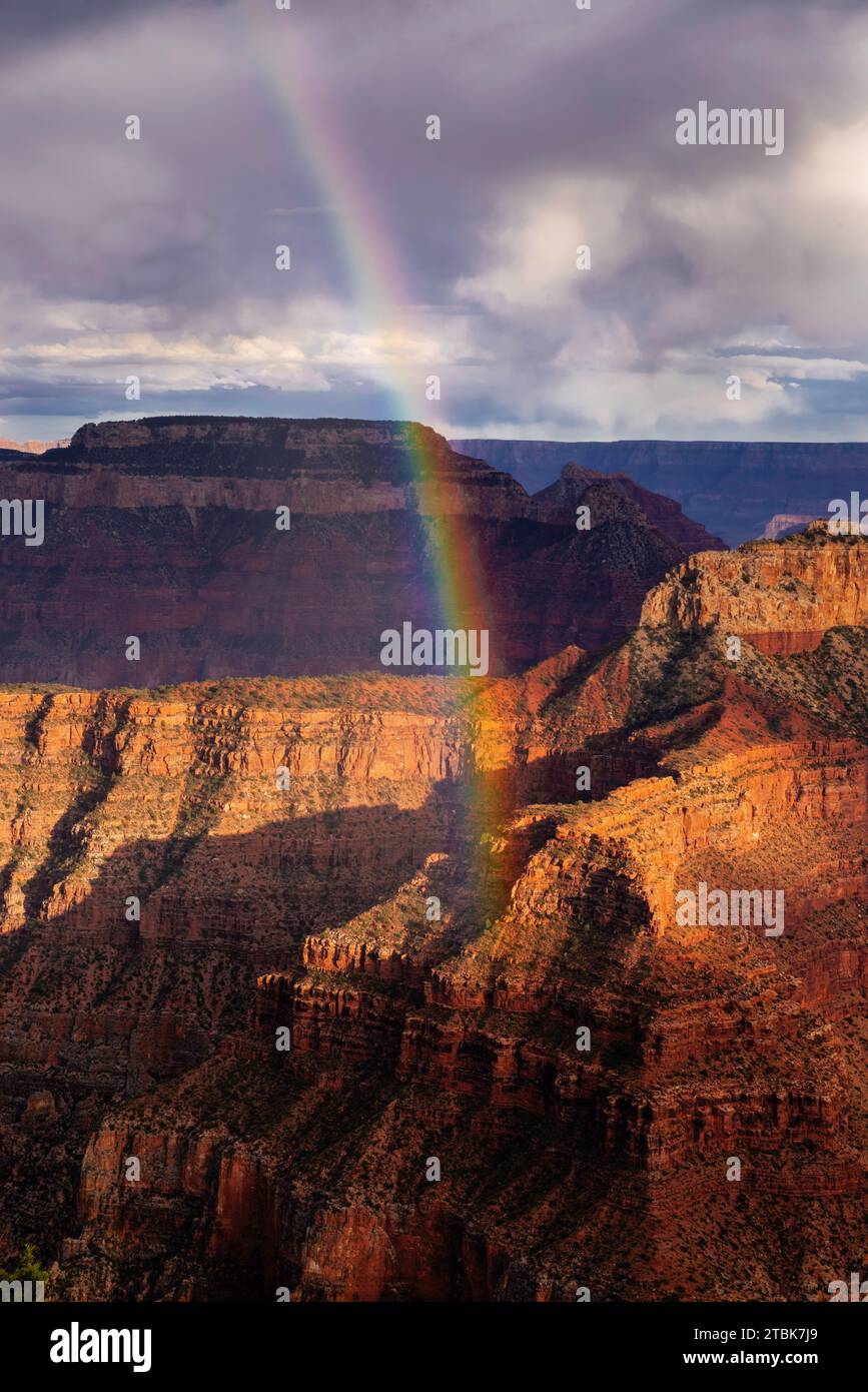 Photograph of a rainbow after a brief storm at the spectacular Grand ...