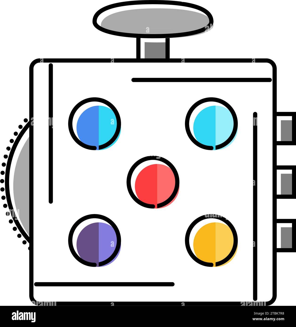 fidget cube toy color icon vector illustration Stock Vector Image & Art ...
