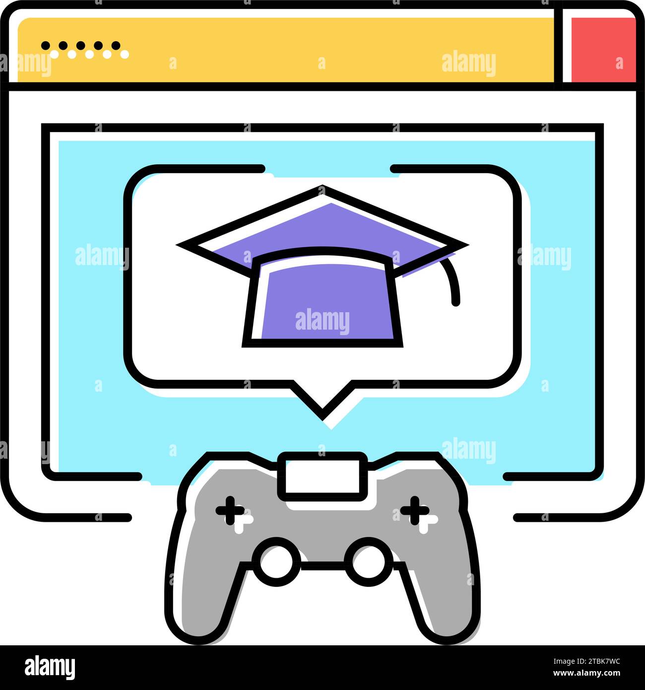 educational games primary school color icon vector illustration Stock ...