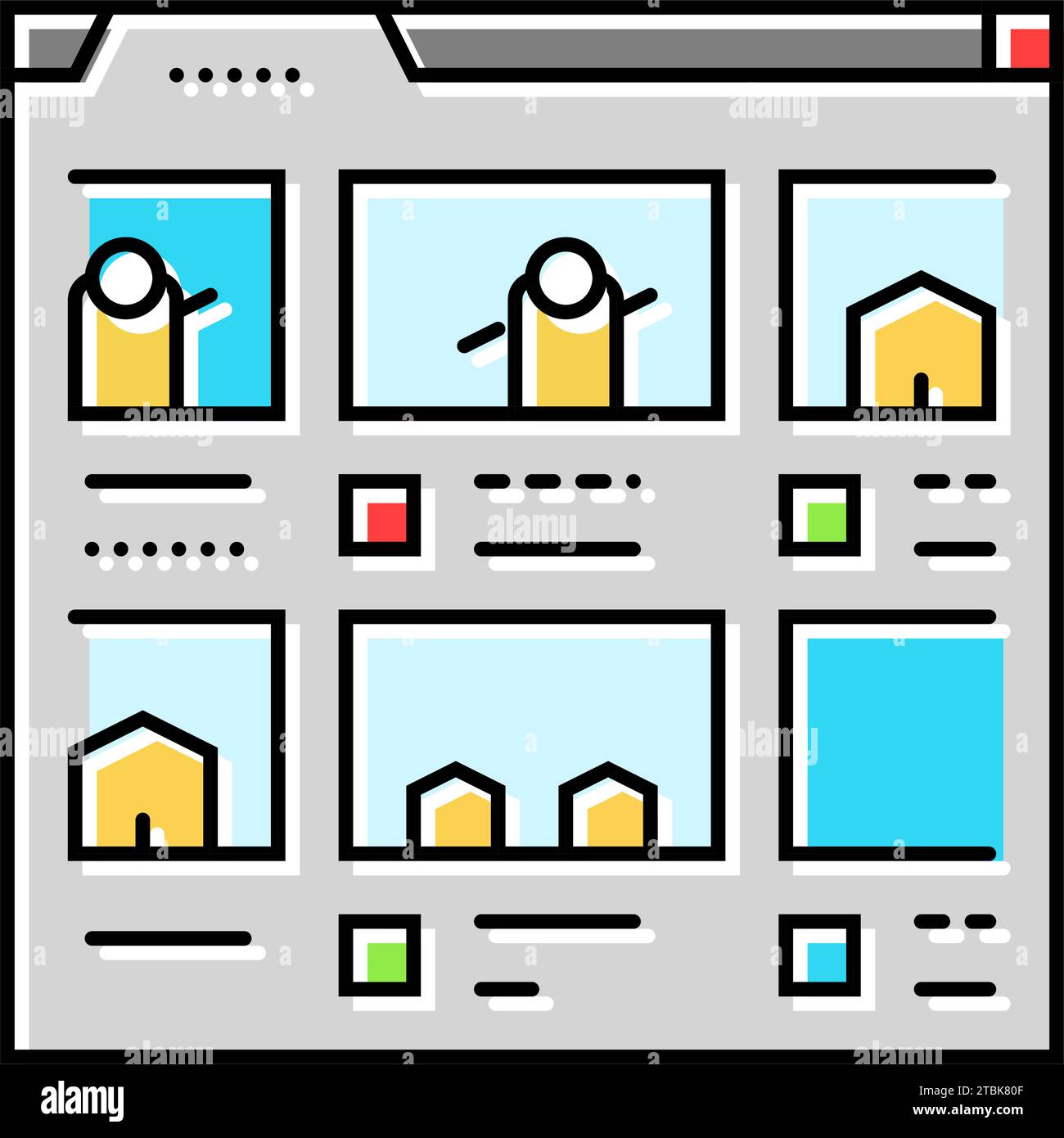 storyboard creation game development color icon vector illustration ...