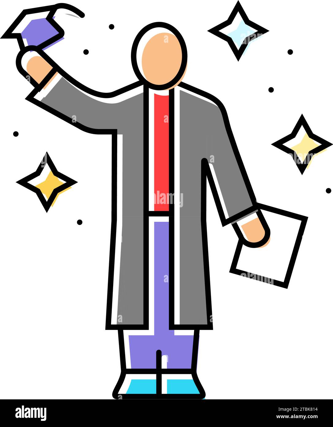 graduation day college teacher color icon vector illustration Stock ... graduation day college teacher color icon vector illustration Stock ...
