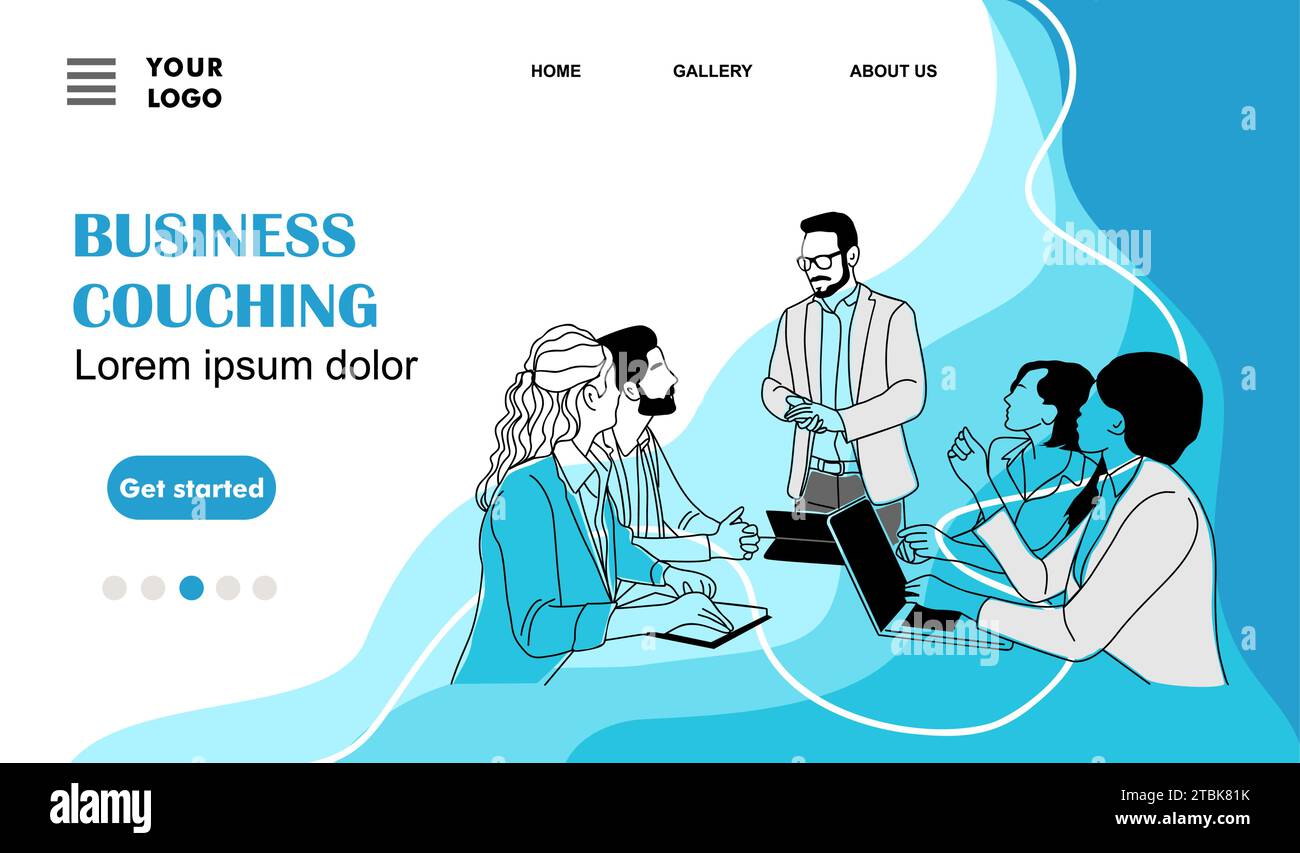Business couching concept landing page vector art Stock Vector Image ...