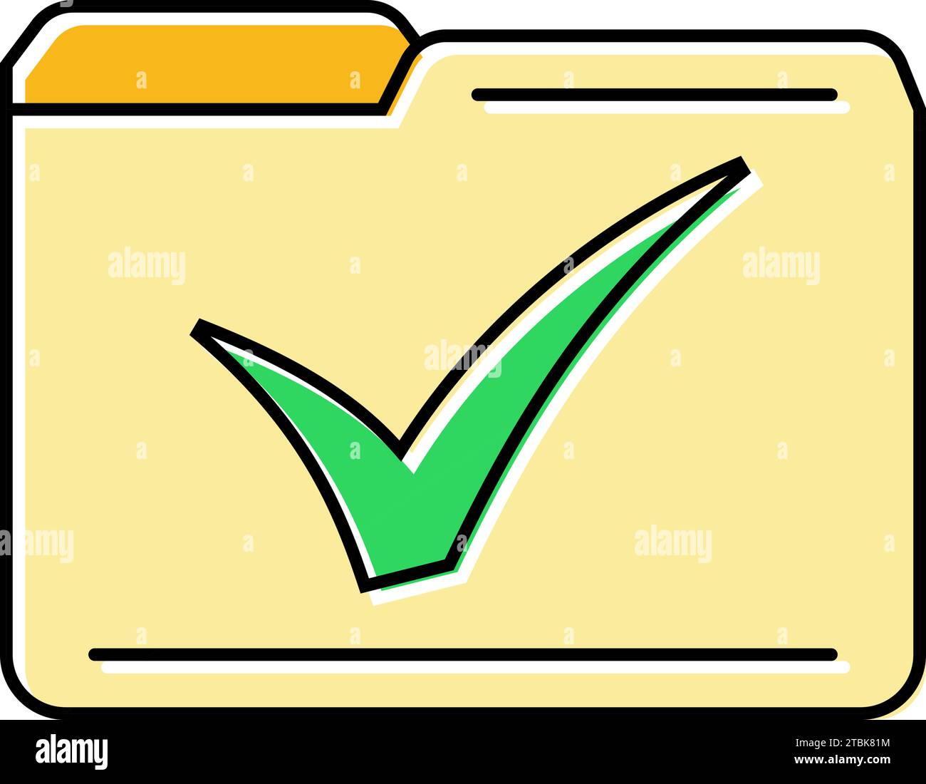 folder check mark color icon vector illustration Stock Vector Image ...