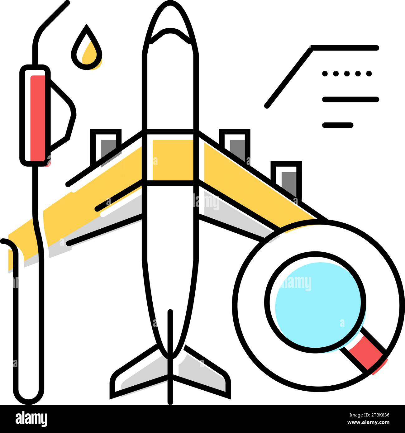fuel analysis aircraft color icon vector illustration Stock Vector ...
