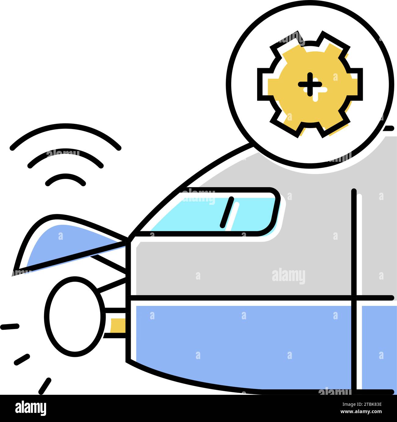 radar calibration aircraft color icon vector illustration Stock Vector ...