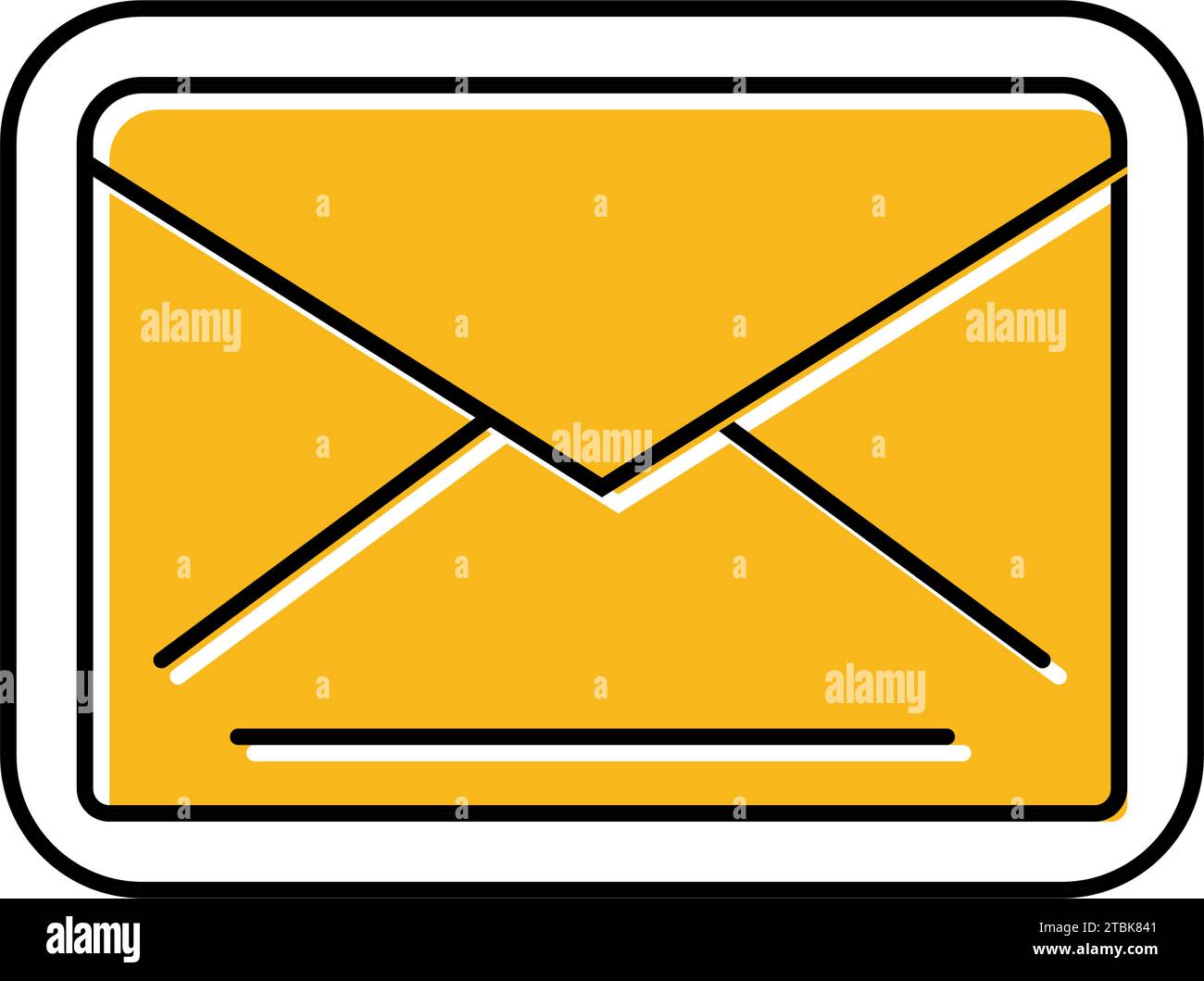 closed envelope download message color icon vector illustration Stock ...