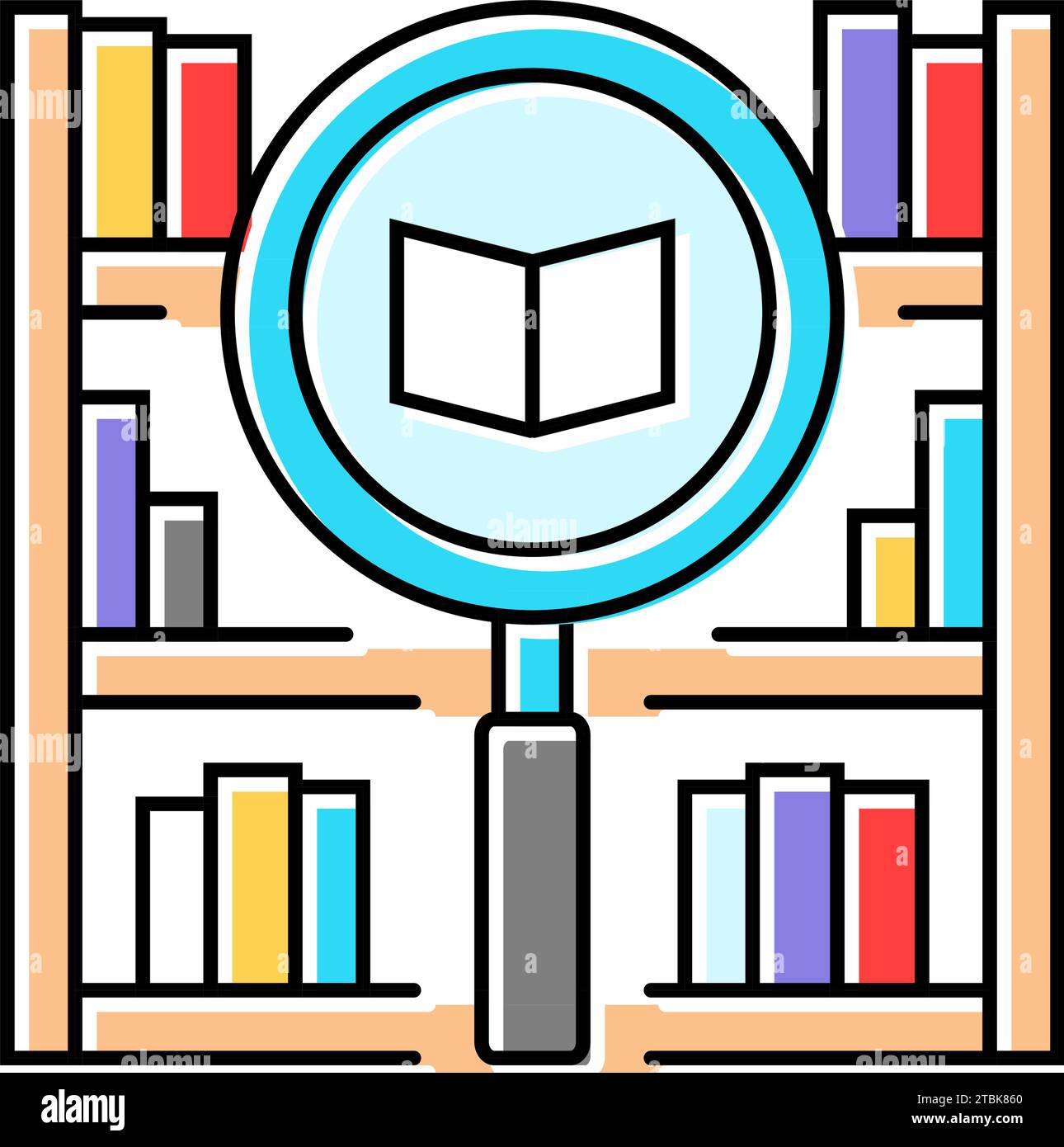 library research college teacher color icon vector illustration Stock ...